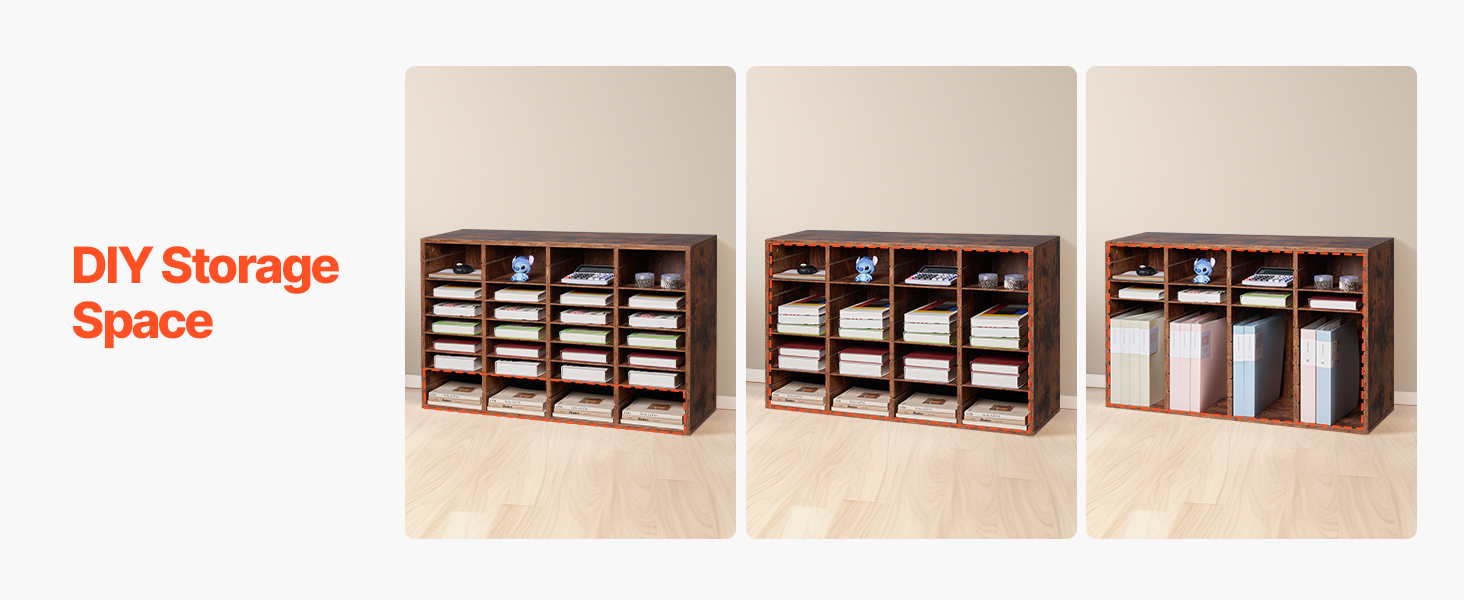 VEVOR Literature Organizer, 36 Compartments Office Mailbox with ...