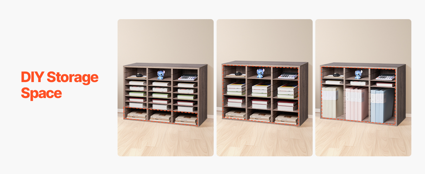 VEVOR Literature Organizer, 27 Compartments Office Mailbox with ...