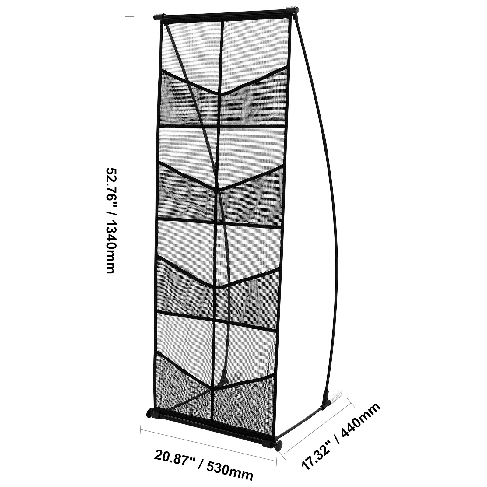VEVOR Brochure Display Stand, 4-Tier 8 Pockets Mesh Literature Display ...
