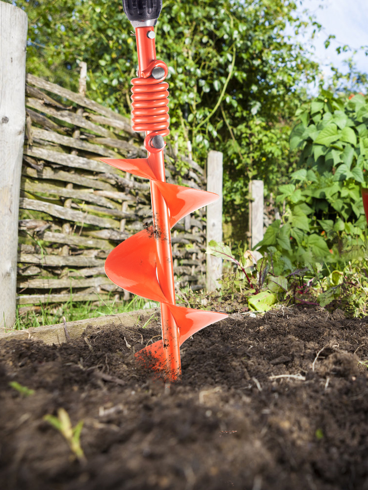 VEVOR Auger Drill, 8'' (D) x 35'' (L) Garden Auger Drill Bit with Shock ...