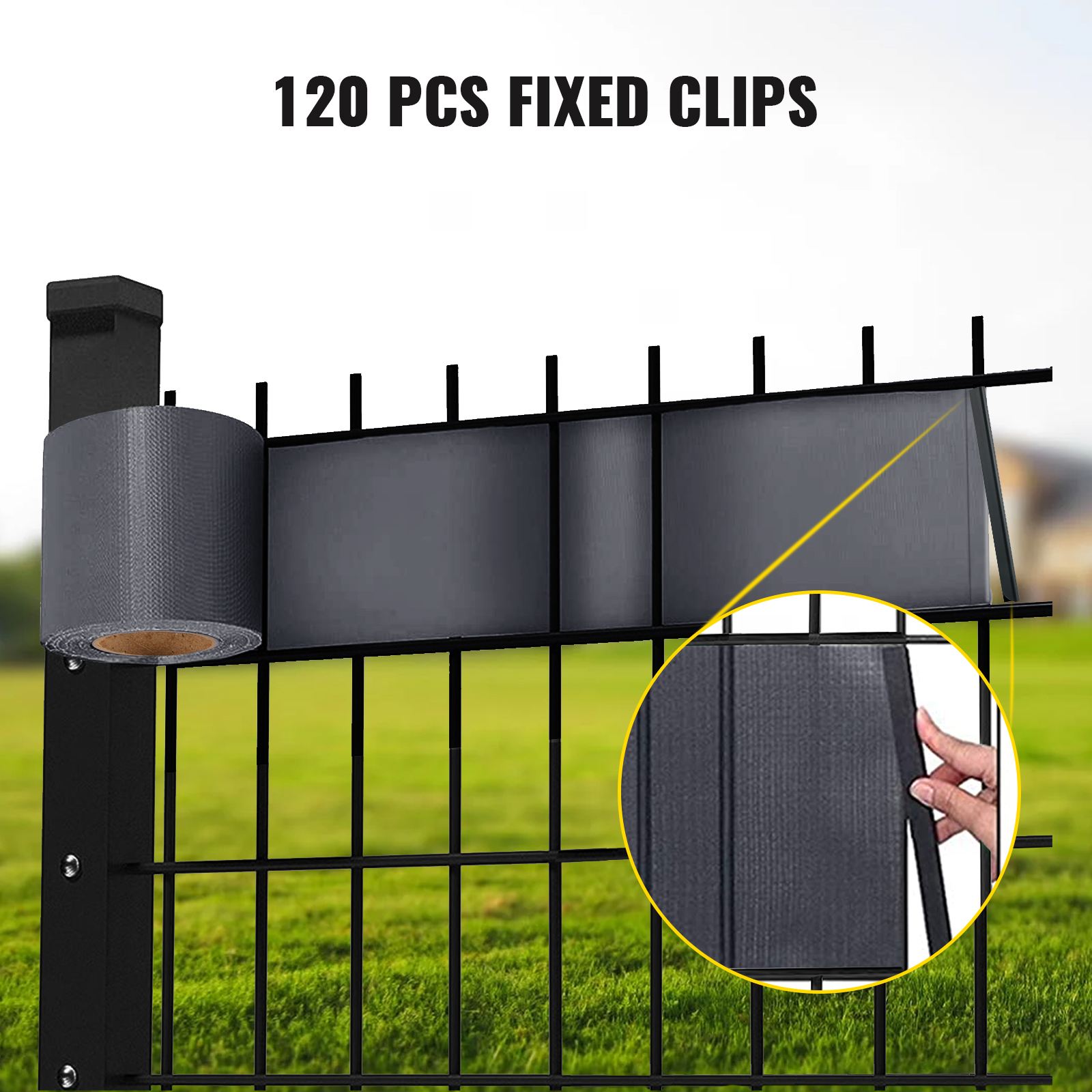 Vevor Balcony Privacy Screen Privacy Strip Fence 3 Rolls 70 Mx19 Cm Pvc ...