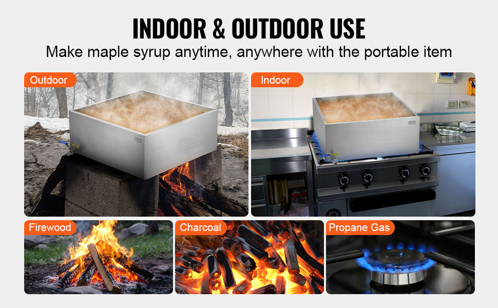 Maple Syrup Evaporator Pan 304 Stainless Steel with Valve for Home ...