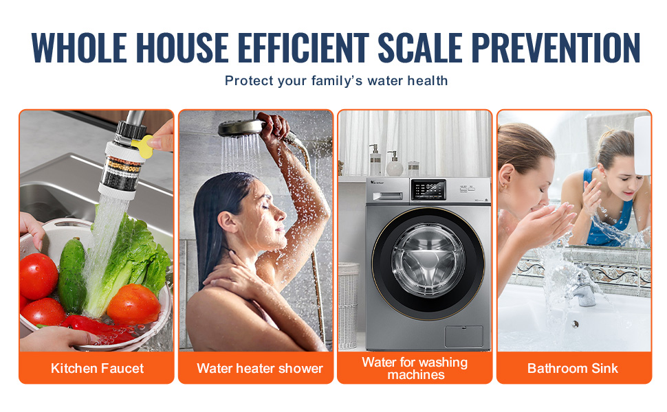 VEVOR Whole House Salt Free Descaler Physical Scale Descaler System ...