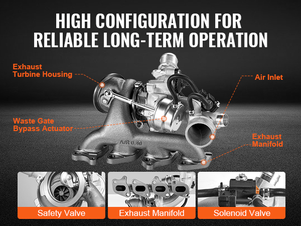 VEVOR Turbo Turbocharger Kit with Valve Chevy Chevrolet Cruze 2011-2019 ...