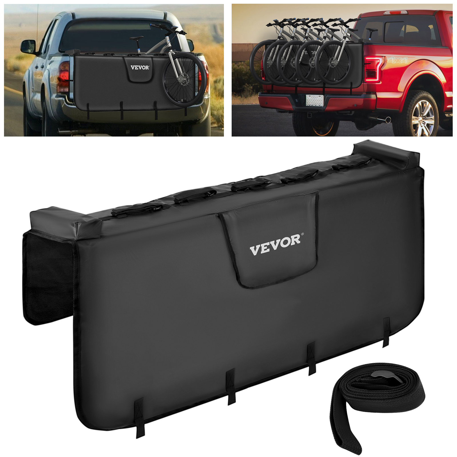 Heavy Duty Bike Cover Tailgate Bike Pad For Pickup Trucks - Heavy Duty, Waterproof, Fits 4 Bikes ...