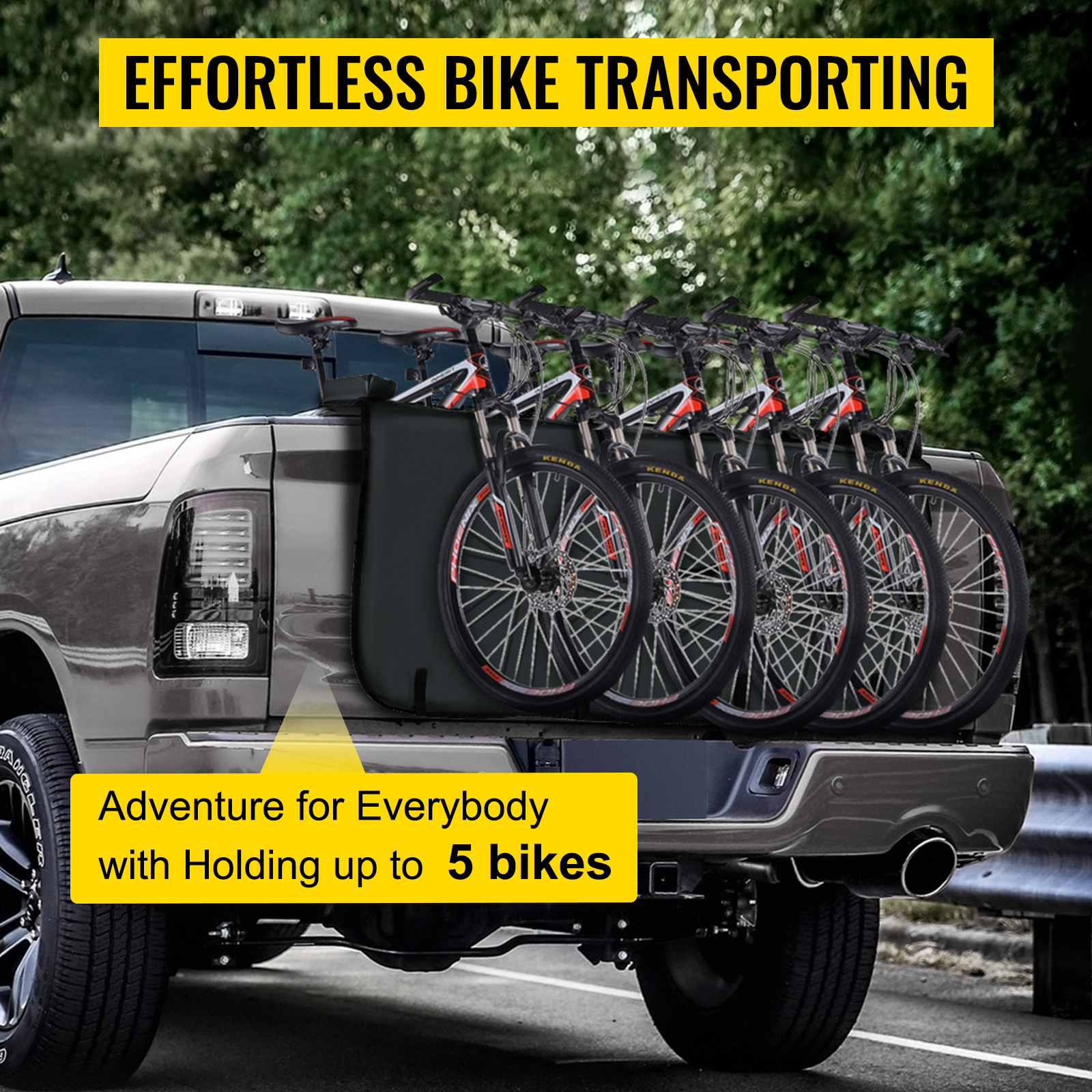 Heavy Duty Bike Cover Tailgate Bike Pad For Pickup Trucks - Heavy Duty, Waterproof, Fits 4 Bikes ...