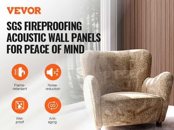 VEVOR Wood Slat Acoustic Panels 8 PCS 96 x 6 inch WPC for Modern Wall ...