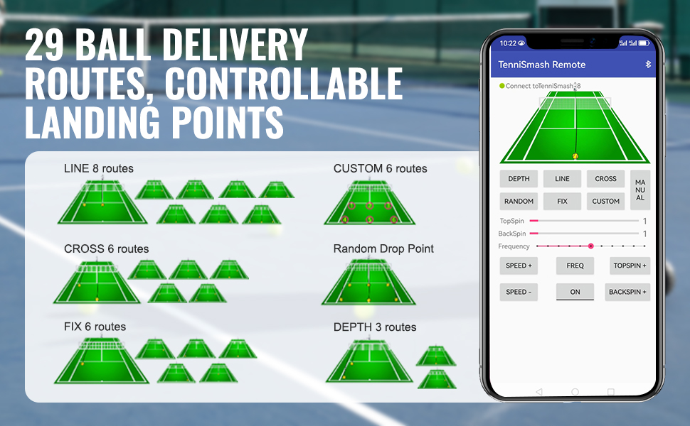 VEVOR Tennis Ball Machine Automatic Portable Ball Launcher Training ...