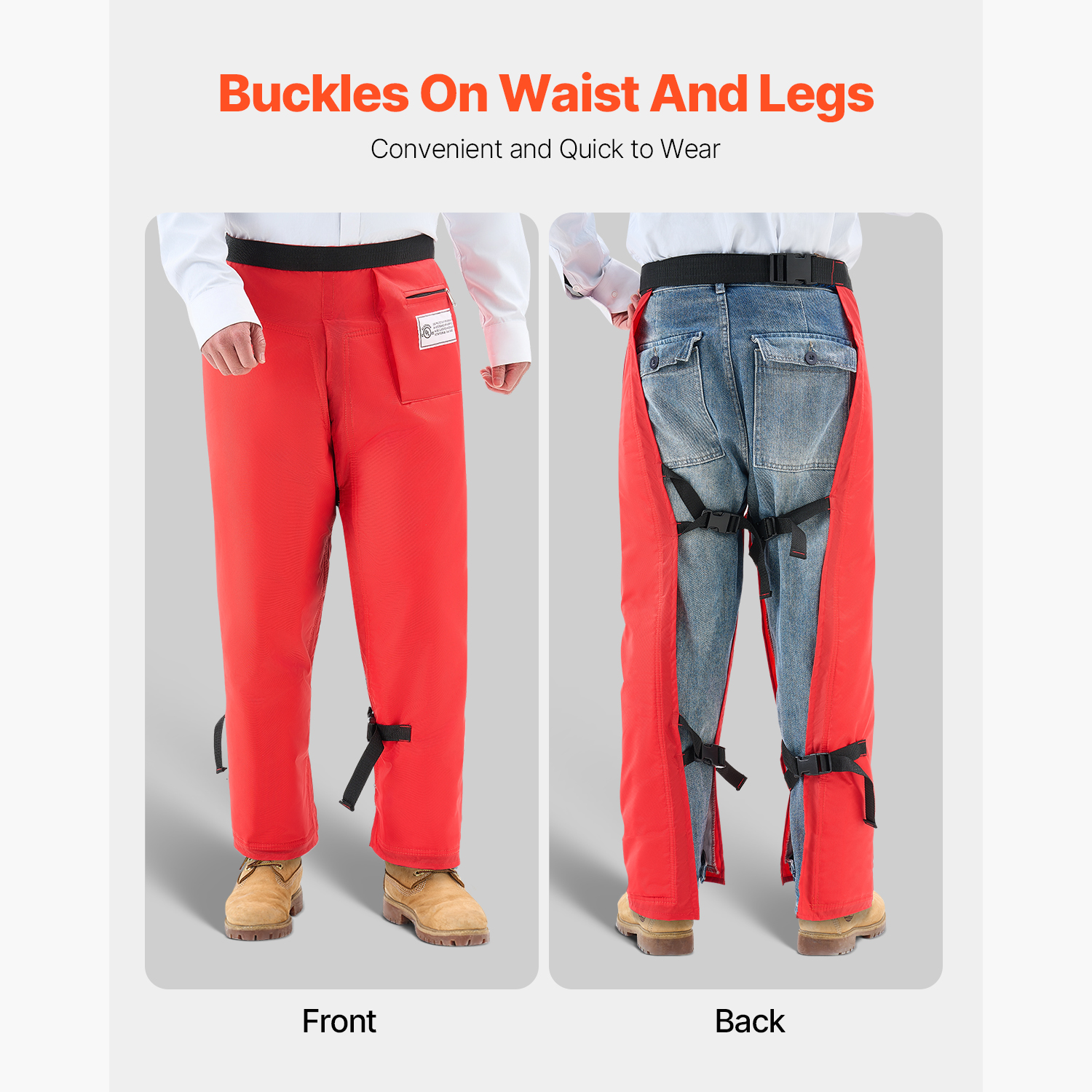 Chainsaw Chaps 34.25"-39.7" Apron Style Forestry Chainsaw Safety Chaps ...