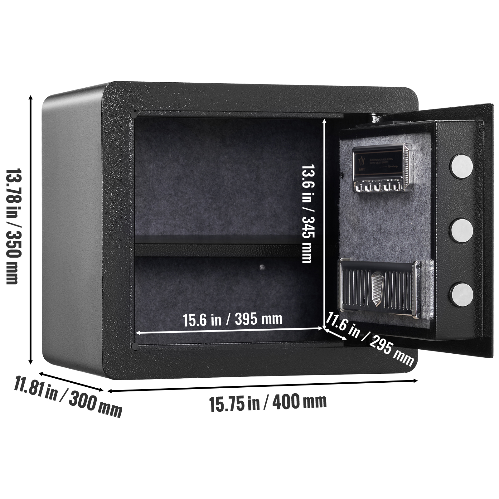 Mophorn 1.2 Cu. Ft. Home Safe, Steel Security Safe, Digital Keypad & 2 ...