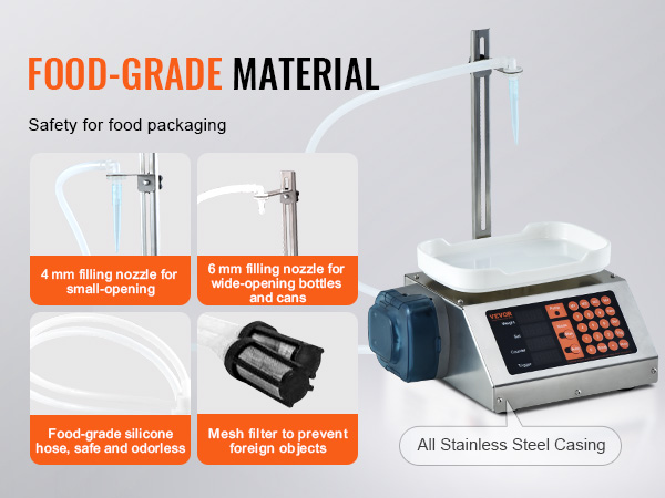 VEVOR vloeistofvulmachine, weegvermogen van 5-300 g, automatische ...