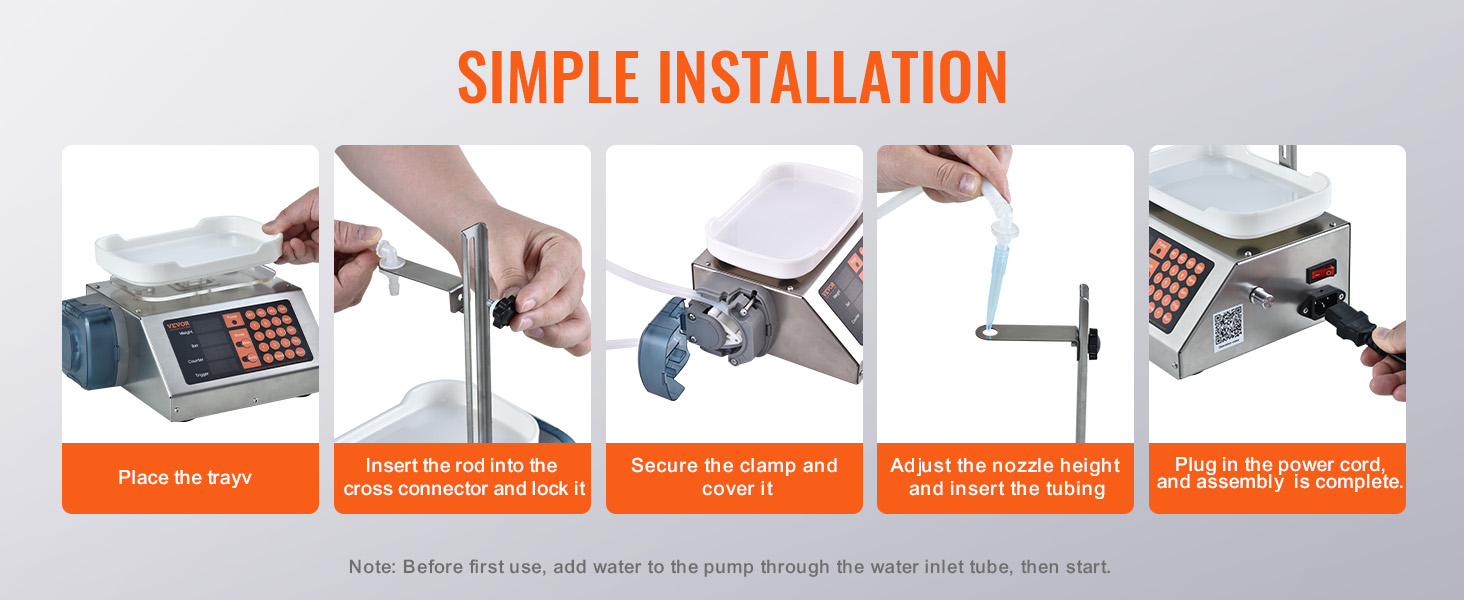 VEVOR Liquid Filling Machine, 5-300 g Weighing Capacity, Automatic ...