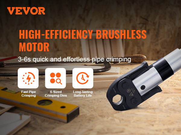 VEVOR Pro Press Tool, 18V Electric Pipe Crimping Tool for 1/2" to 2 ...