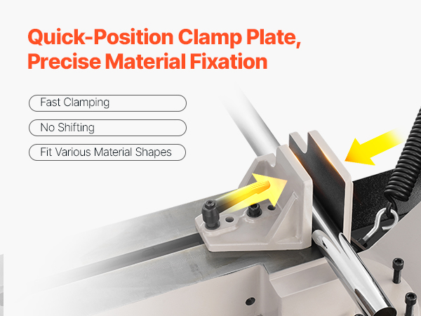 Metal Horizontal Band Saw 7 x 8.25 in 1.1 kW Variable Speed Bandsaw 110 ...