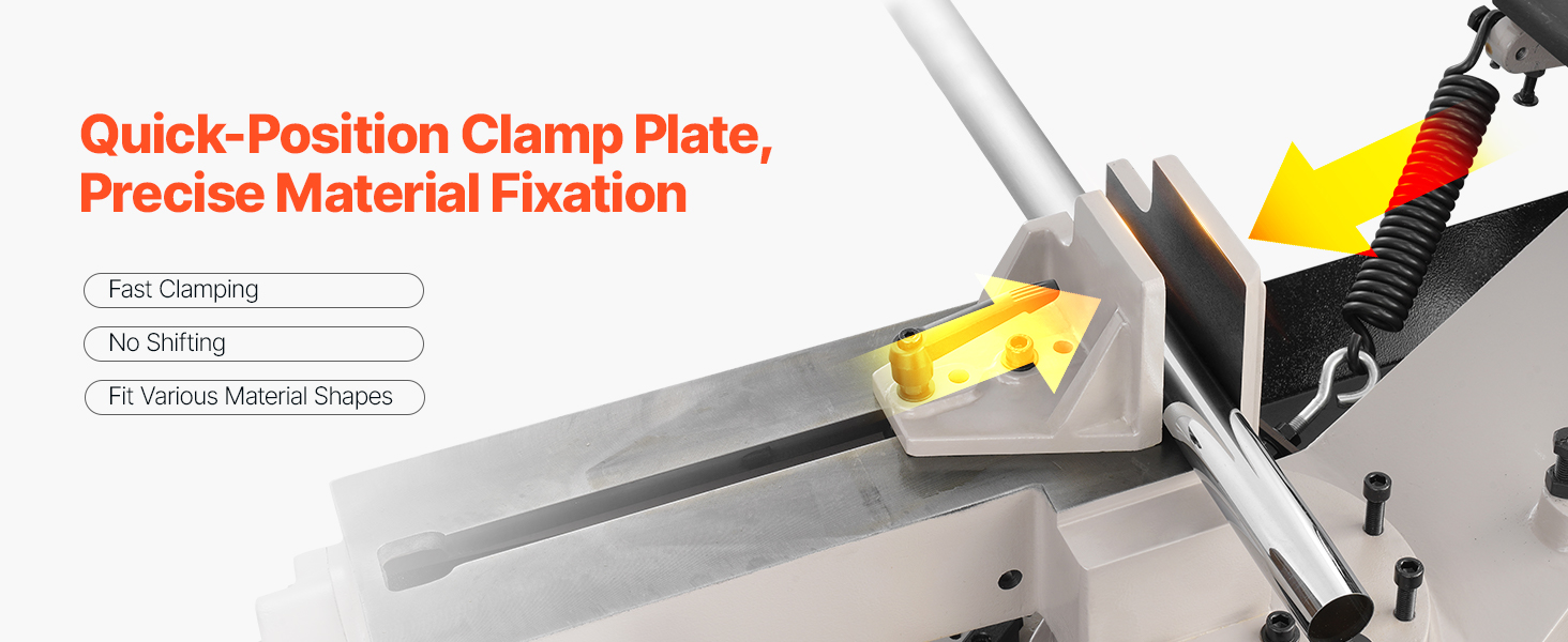 Metal Horizontal Band Saw 7 x 8.25 in 1.1 kW Variable Speed Bandsaw 110 ...