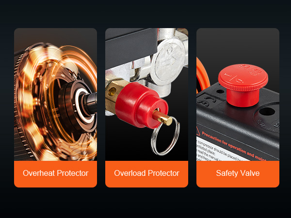 VEVOR Air Compressor 2.1 Gallon 900W 2.2 CFM@ 90PSI 70 dB Ultra Quiet ...