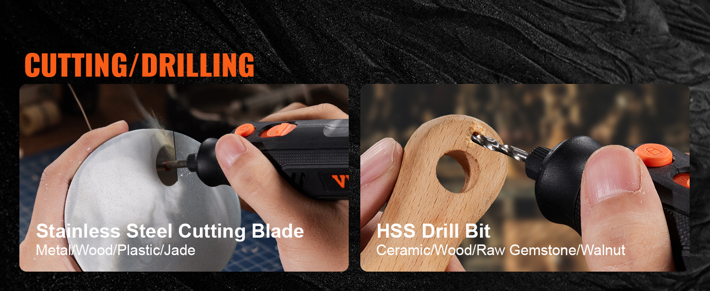 VEVOR Rotary Tool Kit 4V, Mini Rechargeable Engraver Tool 5 Variable ...