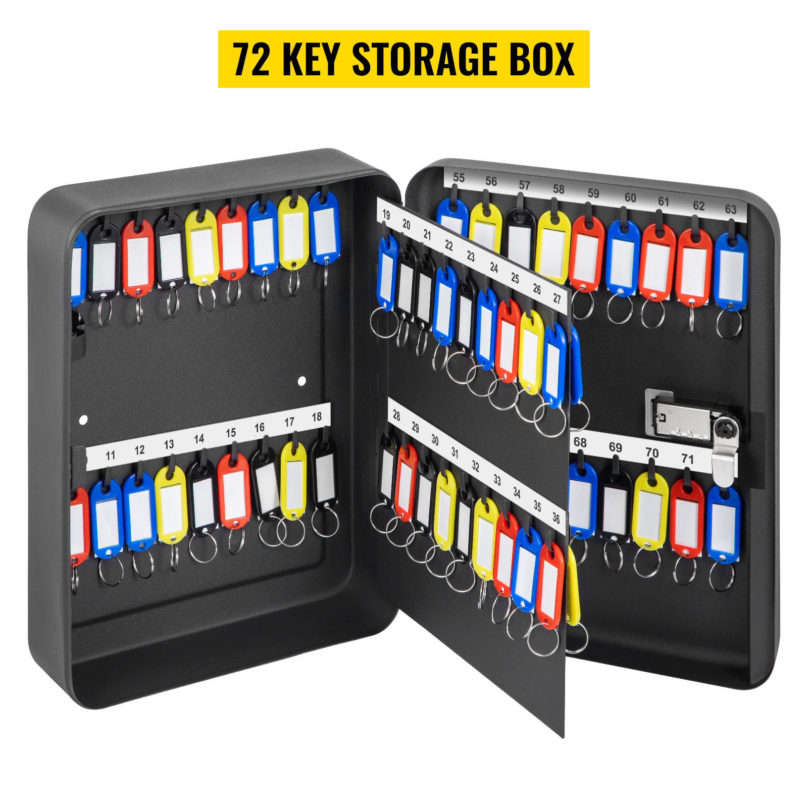 Steel Key Storage Shoze Key Cabinet Wall Mounted - 20 Key Safe With ...