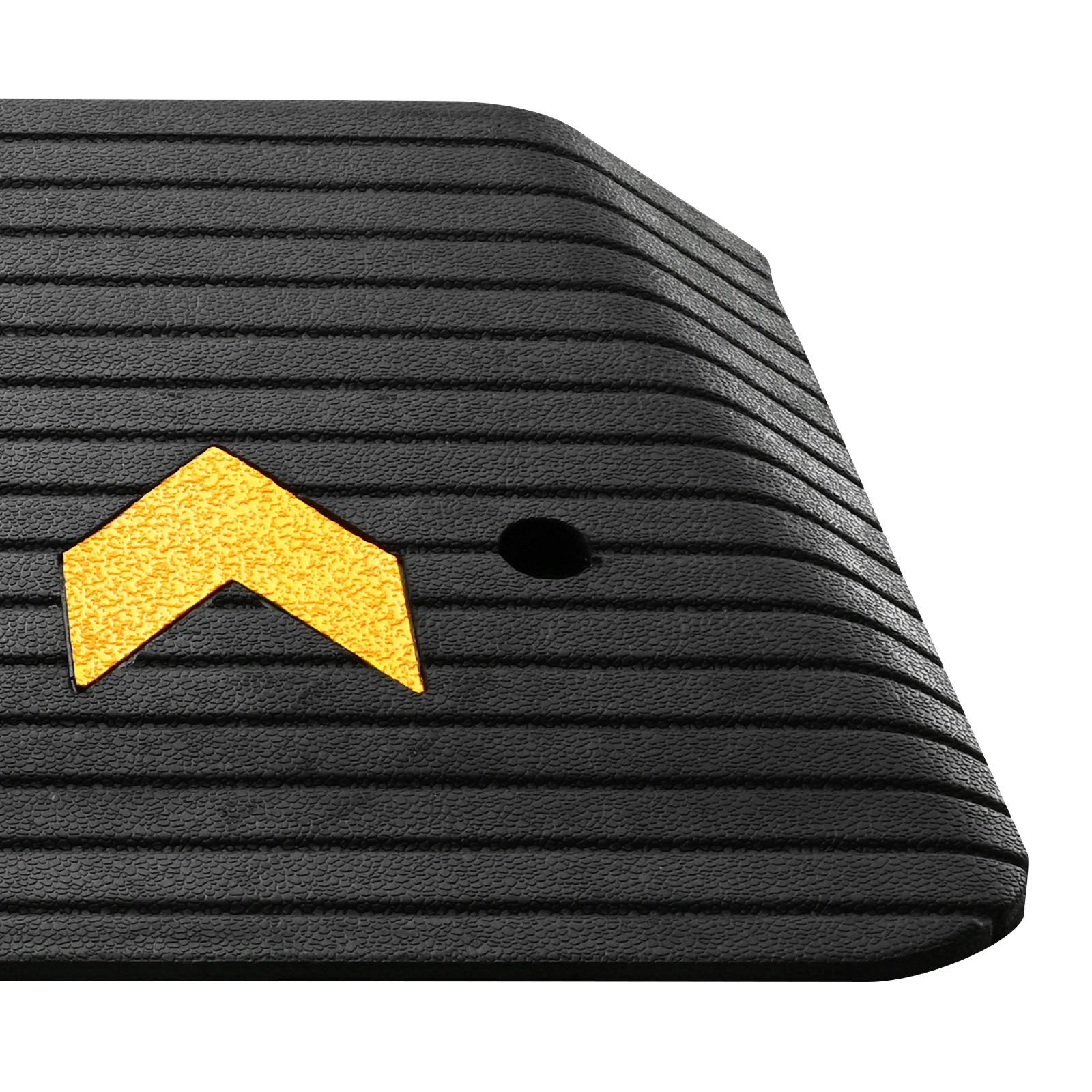 VEVOR Upgraded Rubber Threshold Ramp, 3" Rise Door Ramp with 1 Channel ...