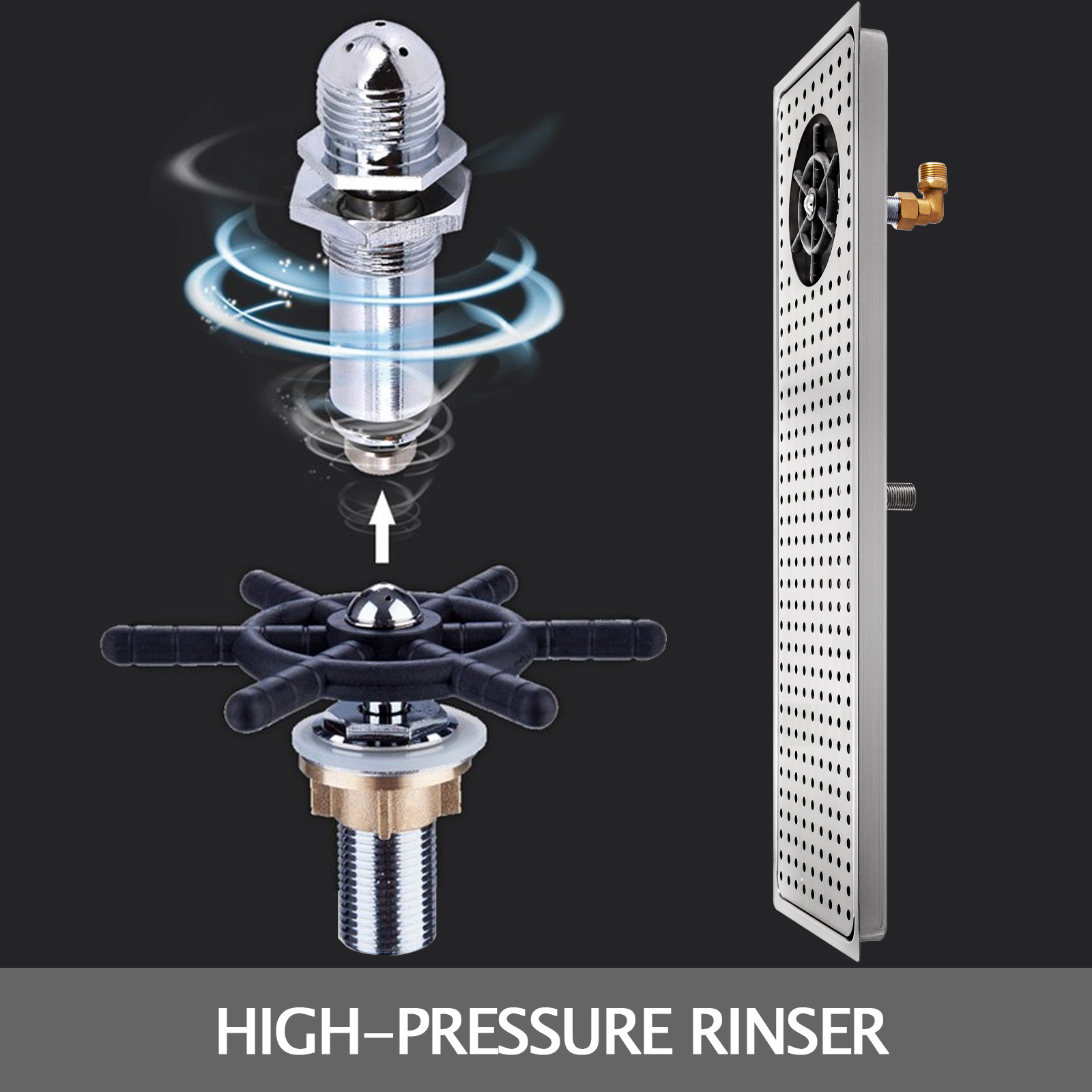 Automatic Glass Rinser Cleaner Pitcher Rinser With Side Spray 65x22cm ...