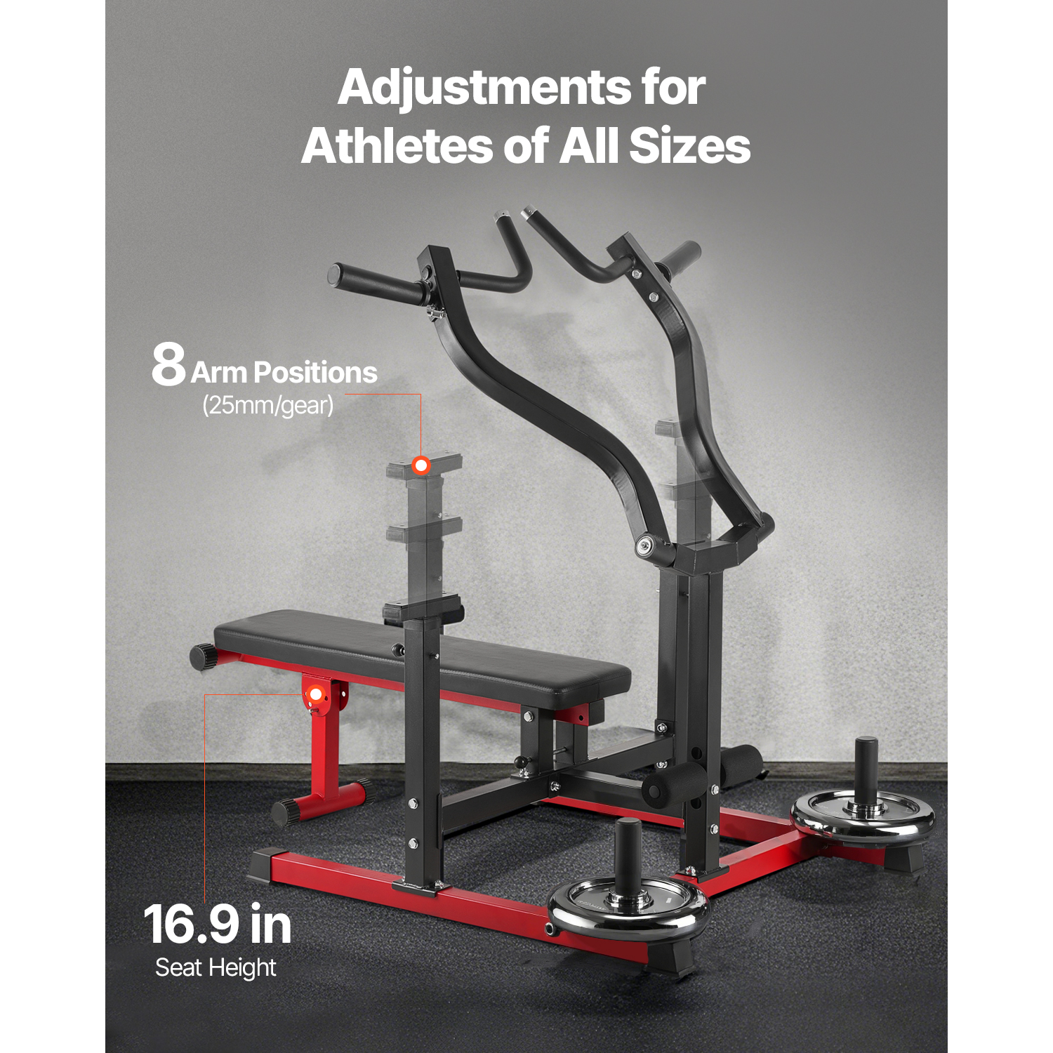 Mophorn Chest Press Machine, 450 lbs Capacity Bench Press Set ...