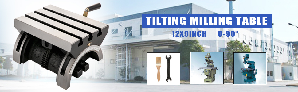 12x9inch Tilting Milling Table Angle Plates Milling Machine 40degree ...