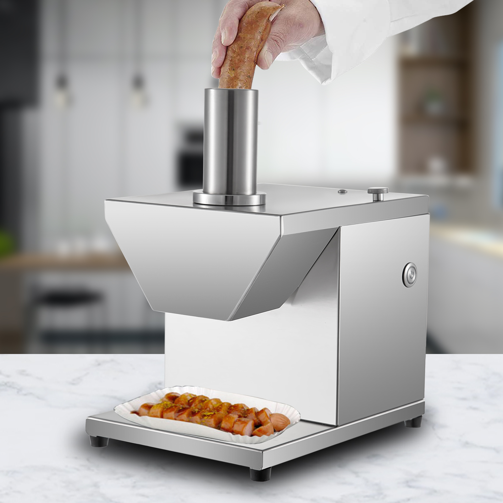 Electric Meat Sausage Slicer Stainless Steel Sausage Cutter Machine ...