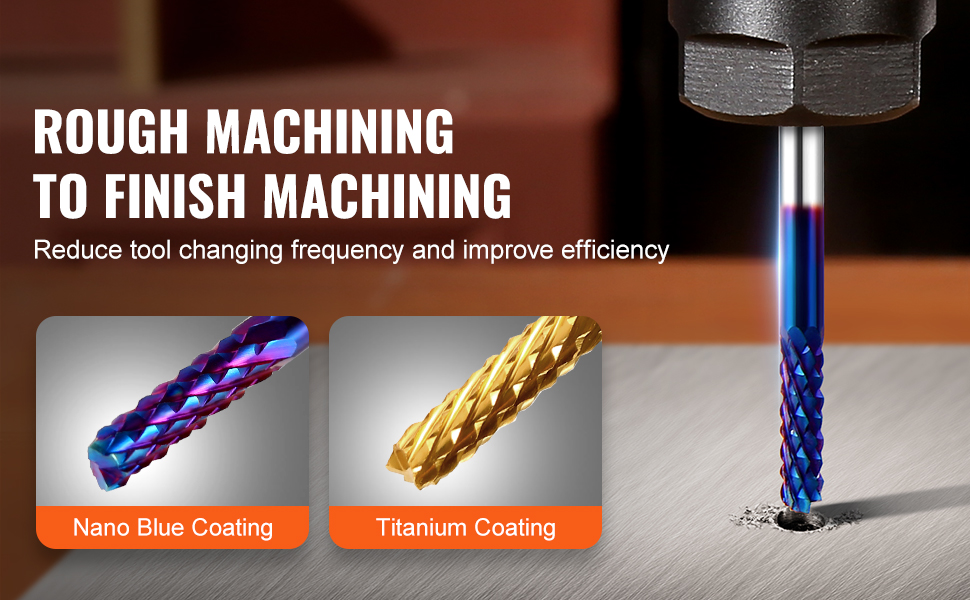 VEVOR 40pcs End Mills CNC Router Bits, 1/8" Shank, CNC Cutter Milling ...