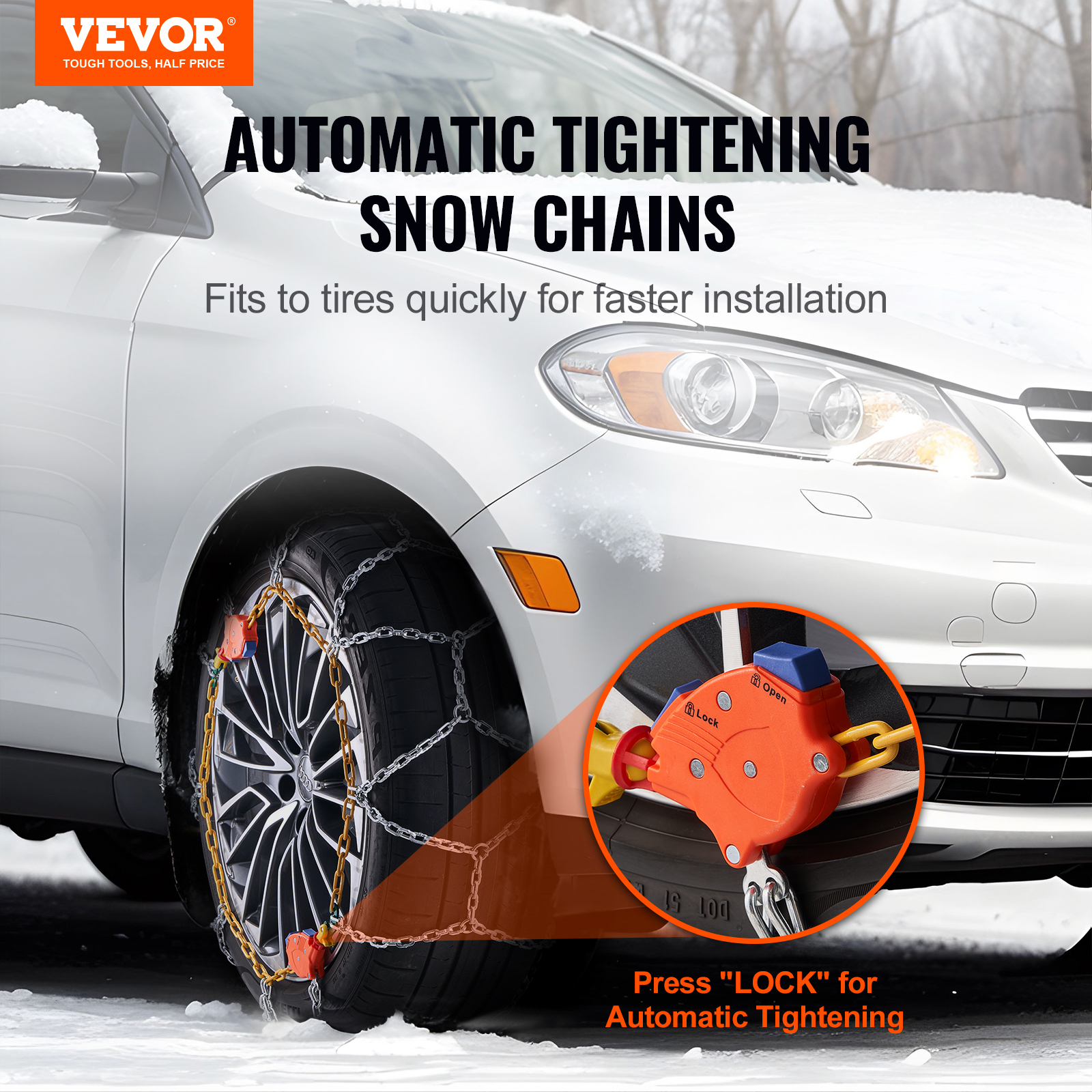 VEVOR Snow Tire Traction Chains&Socks Universal for Car SUV Pickup ...