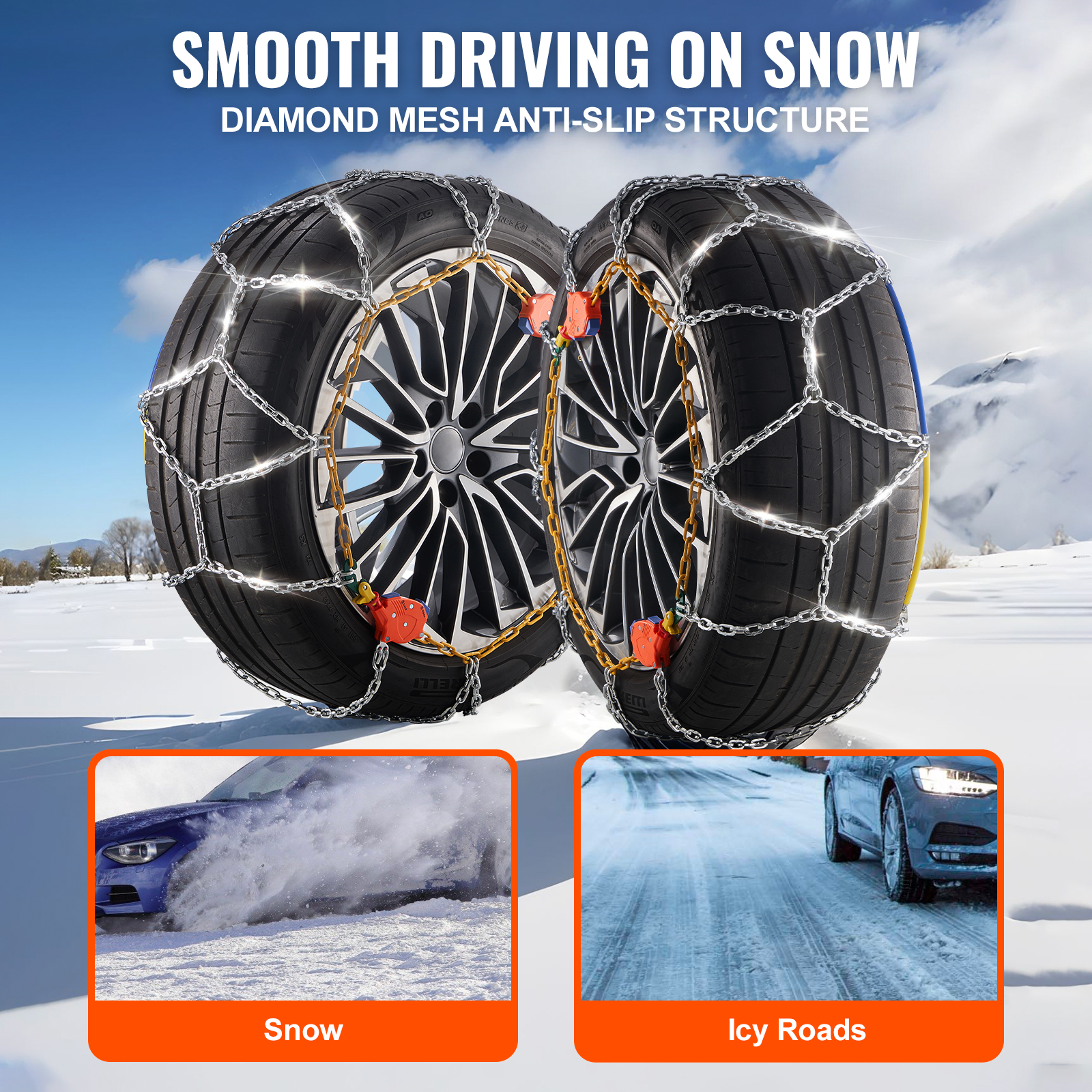 VEVOR Snow Tire Traction Chains&Socks Universal for Car SUV Pickup ...