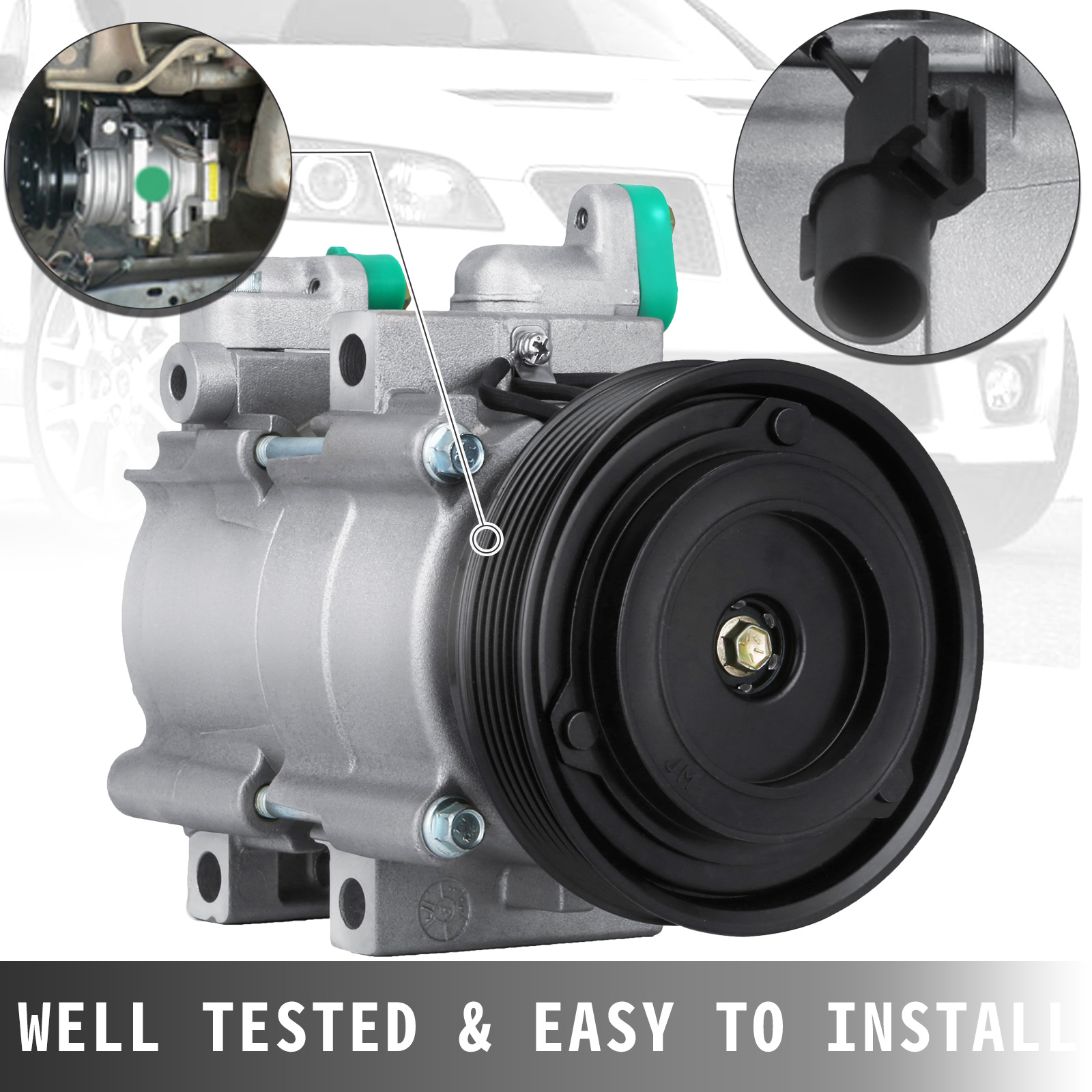2001 2002 2003 2004 2005 2006 for Hyundai Santa Fe AC Compressor A/C 2 ...