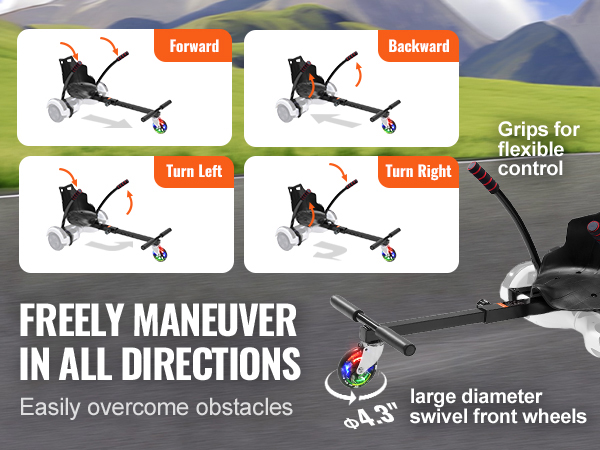 VEVOR Hoverboard Seat Attachment, for 6.5" 8" 8.5" 10" Hoverboards ...