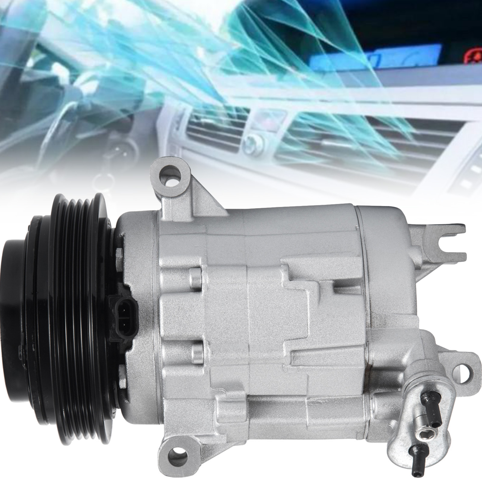 VEVOR A/C Compressor Kit Aluminum AC Compressors w/ Clutch AC ...