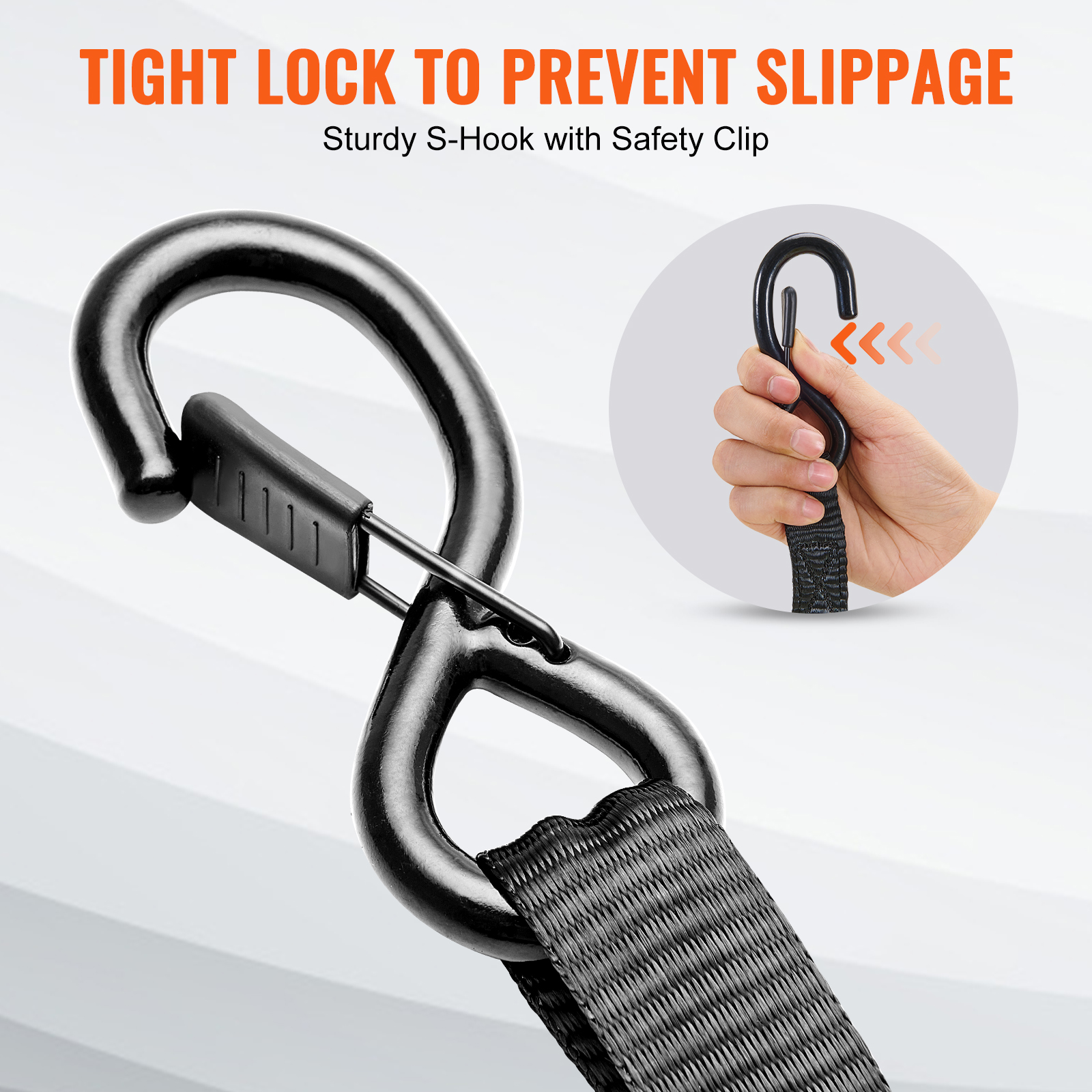 VEVOR Ratchet Straps Tie Down Strap 2"x 8' ,15',27',30' w/J Hook/S Hook/E-Track | eBay