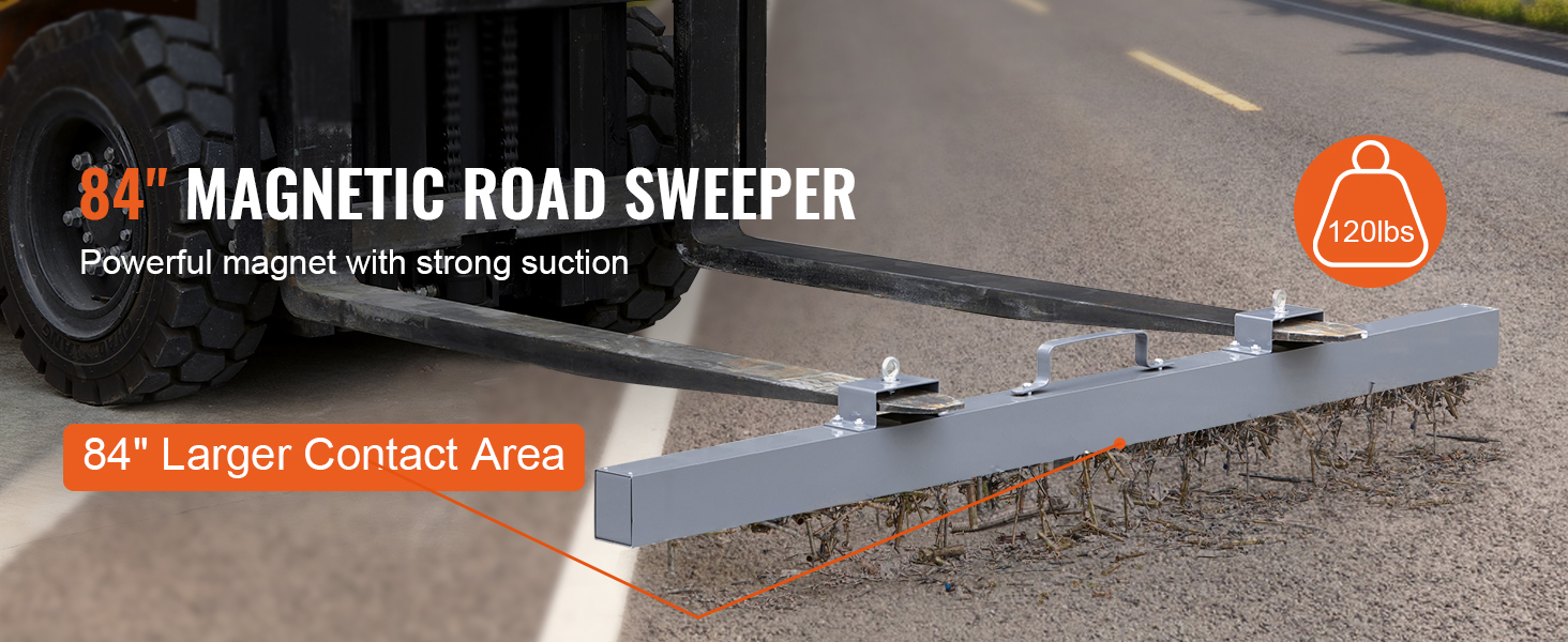 Mophorn 84in Magnetic Sweeper, 120lbs Lifting Capacity, Forklift ...