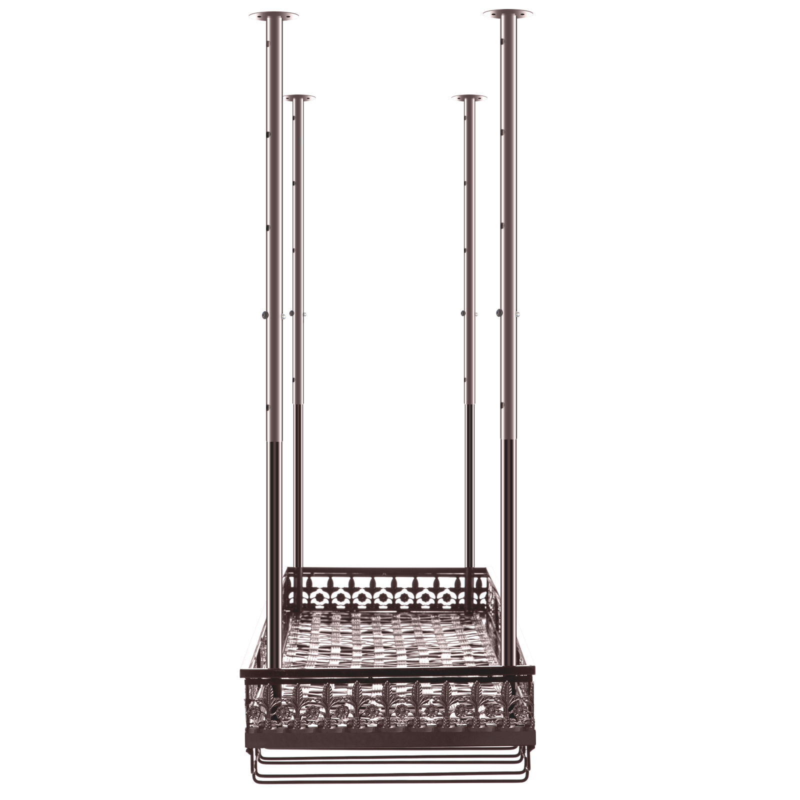 Ceiling-Mounted Bar Wine Rack Wine Glass Hanging Rack Black/Coppery ...