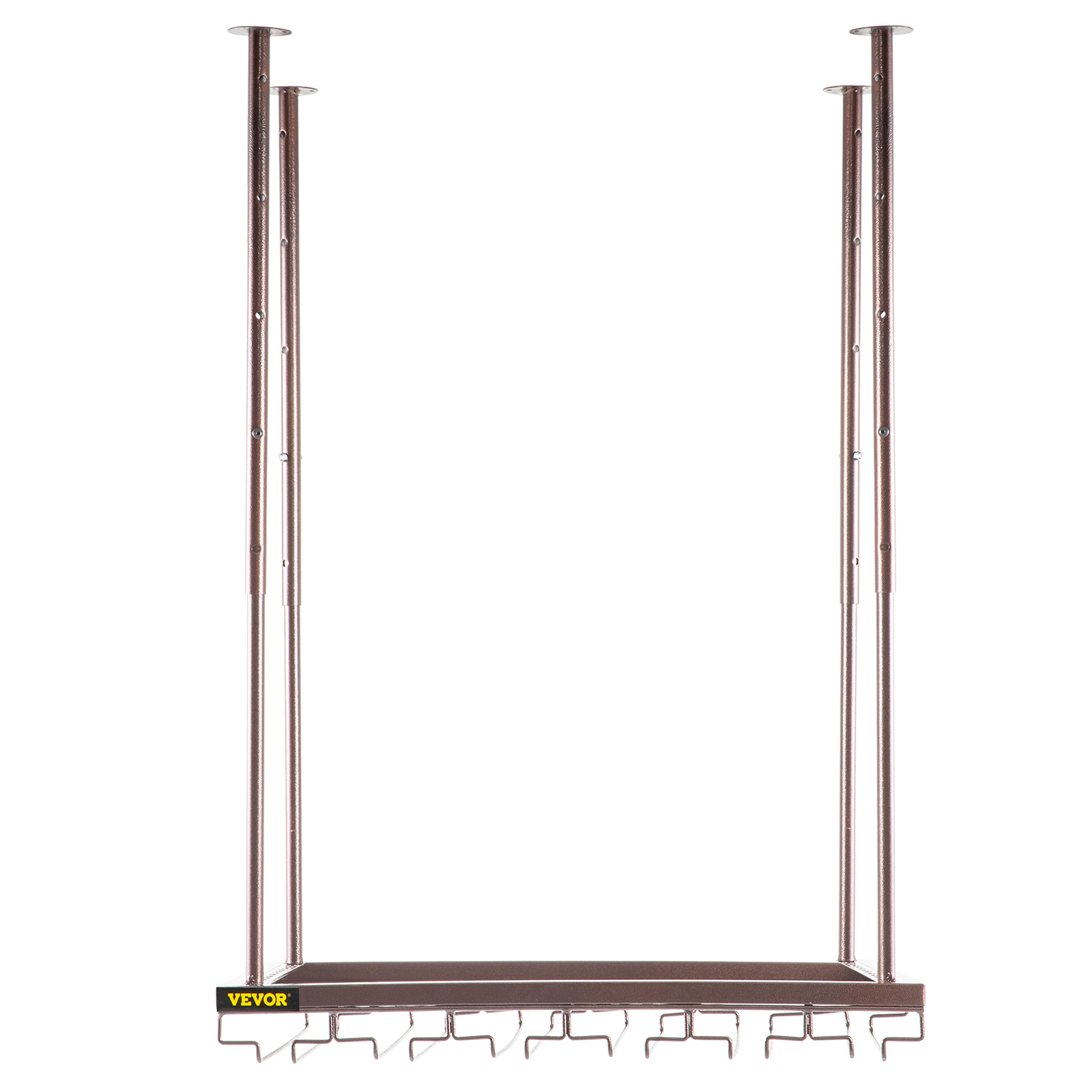 Ceiling-Mounted Bar Wine Rack Wine Glass Hanging Rack Black/Coppery ...