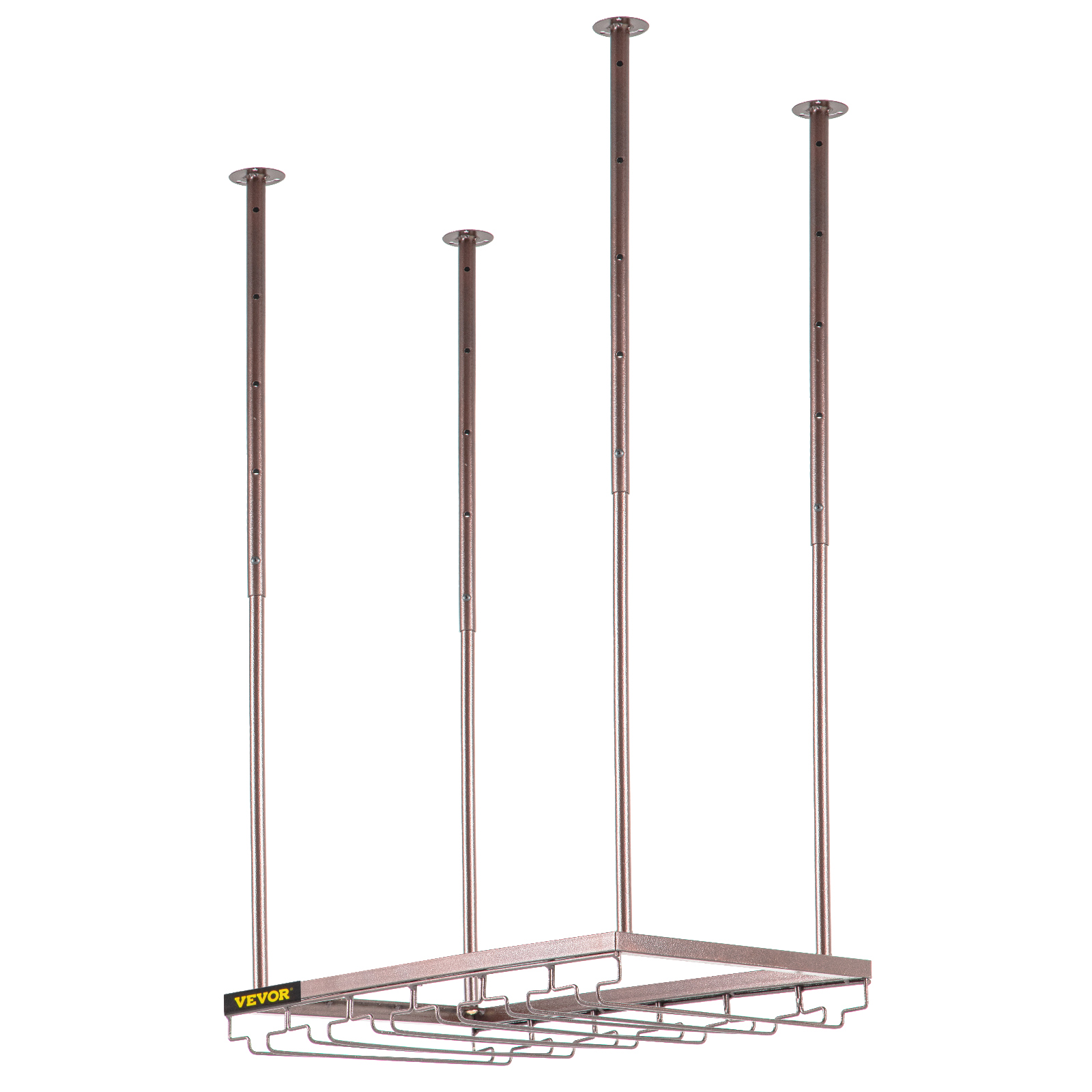 Ceiling-Mounted Bar Wine Rack Wine Glass Hanging Rack Black/Coppery ...