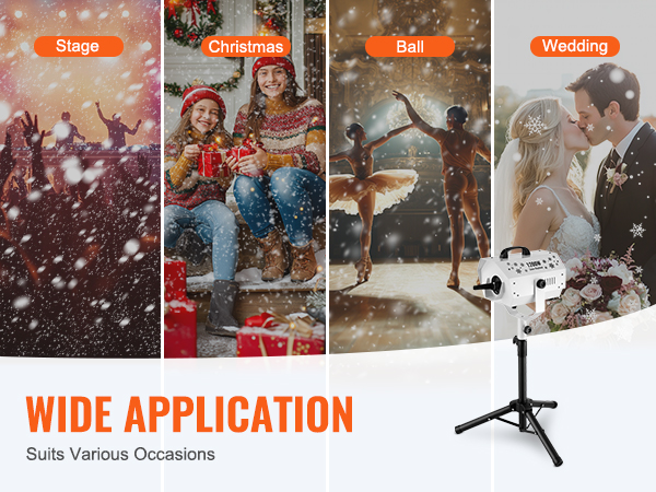 VEVOR Snow Machine 1200W Snow Making Machine with Height Adjustable ...