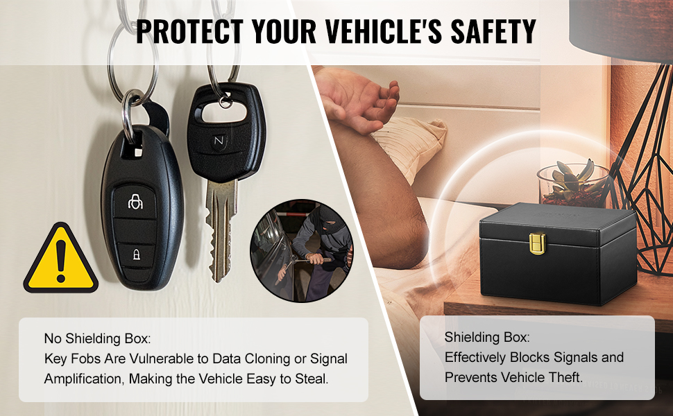 VEVOR Faraday Box Signal Blocking Holder for 5~8 Car Keys with 2 Key ...