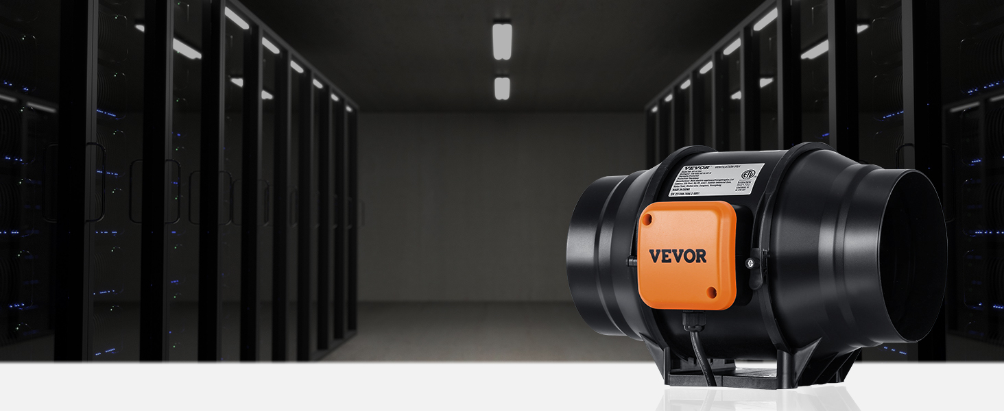 VEVOR 6 Inch Inline Duct Fan HVAC Exhaust Blower Kit AC Variable Speed ...