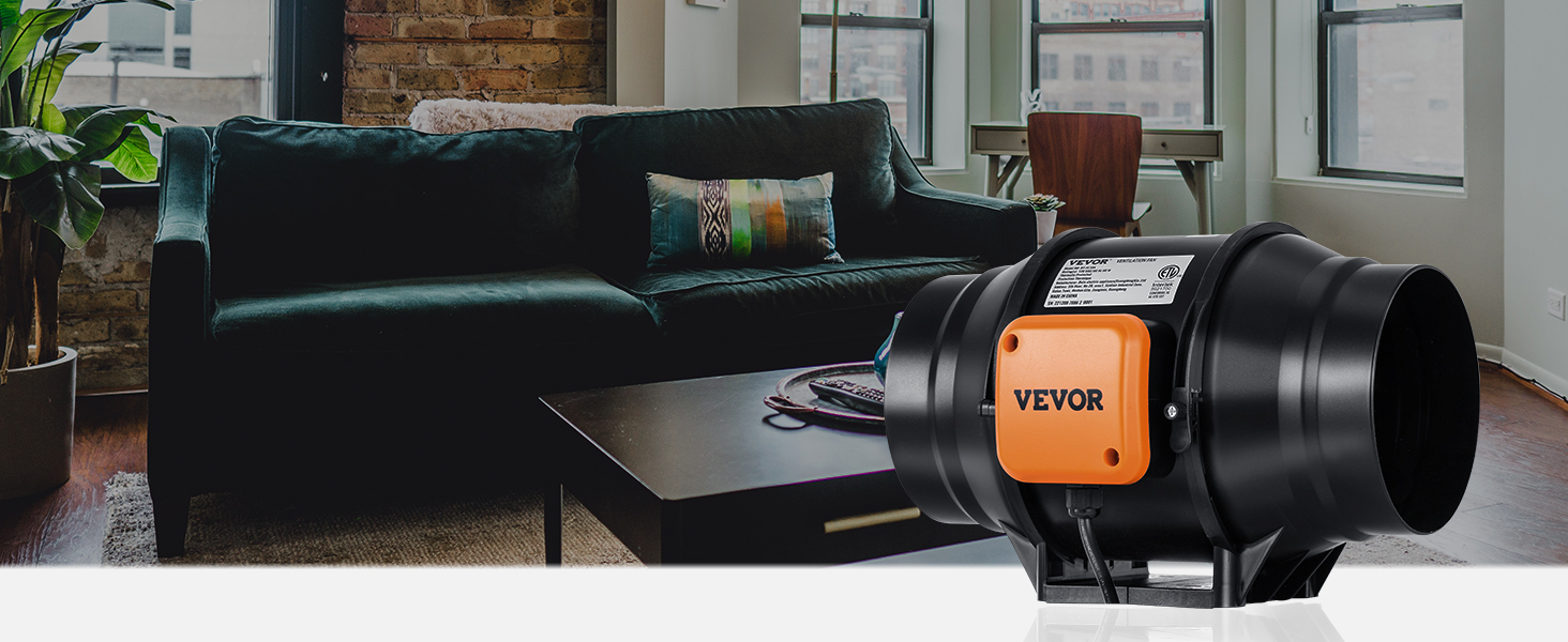 VEVOR 6 Inch Inline Duct Fan HVAC Exhaust Blower Kit AC Variable Speed ...