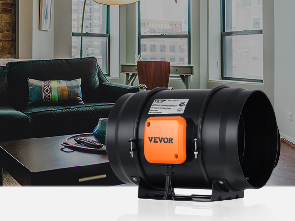 VEVOR 8 Inch Inline Duct Fan HVAC Exhaust Blower Kit AC Variable Speed ...