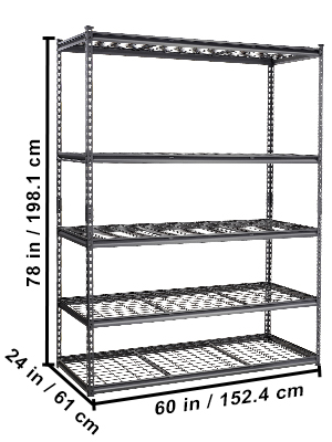 VEVOR Storage Shelving Unit, 5-Tier Adjustable, 2000 lbs Capacity ...
