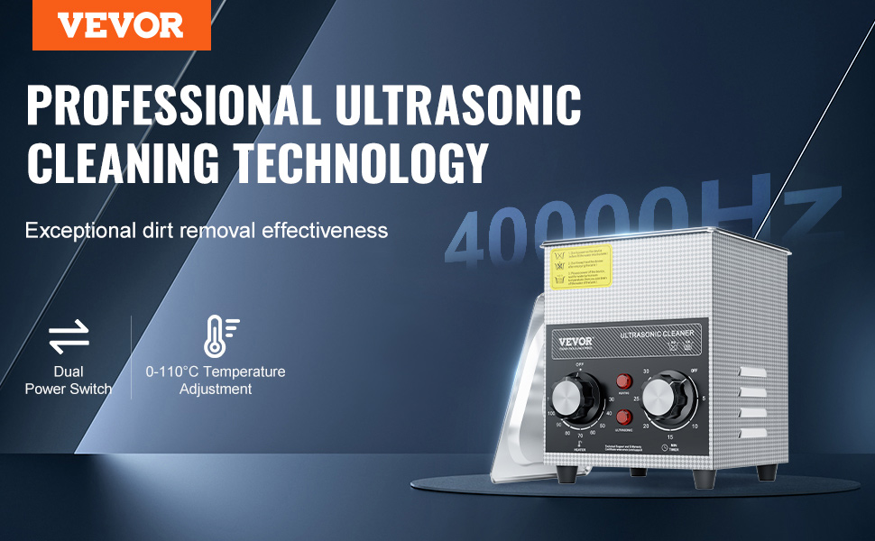 VEVOR 2L Ultrasonic Cleaner with Heater Timer & Basket Digital Sonic ...