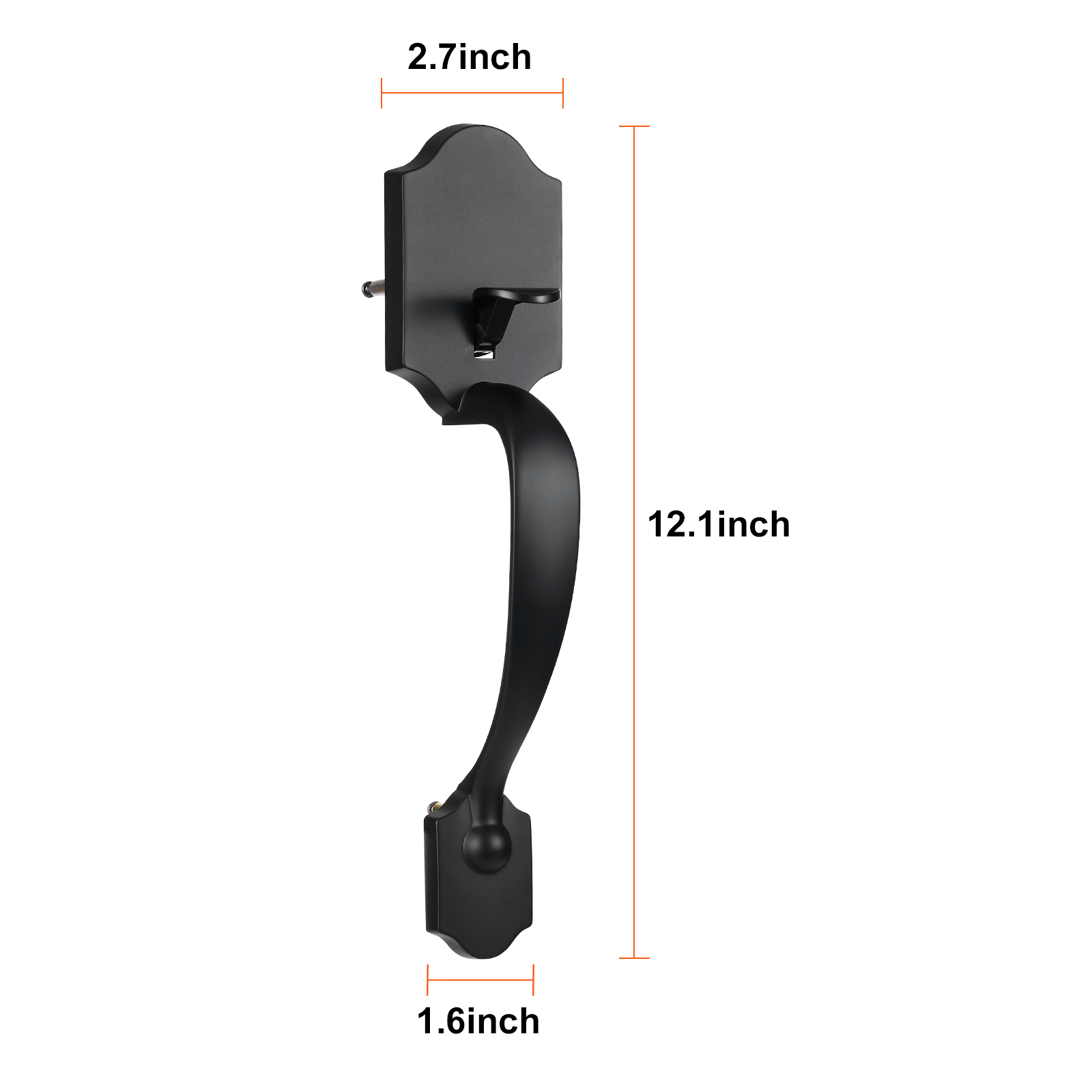 VEVOR Front Door Handle and Deadbolt Set, Matte Black Front Door Lock ...