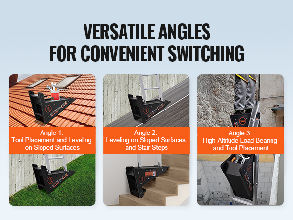 VEVOR Ladder Levler 380lbs Load PP Leveling Tool with Storage for ...