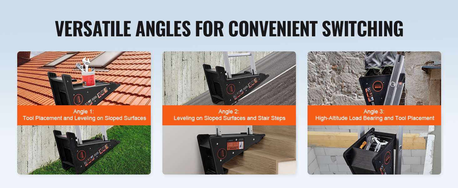 VEVOR Ladder Levler 380lbs Load PP Leveling Tool with Storage for ...