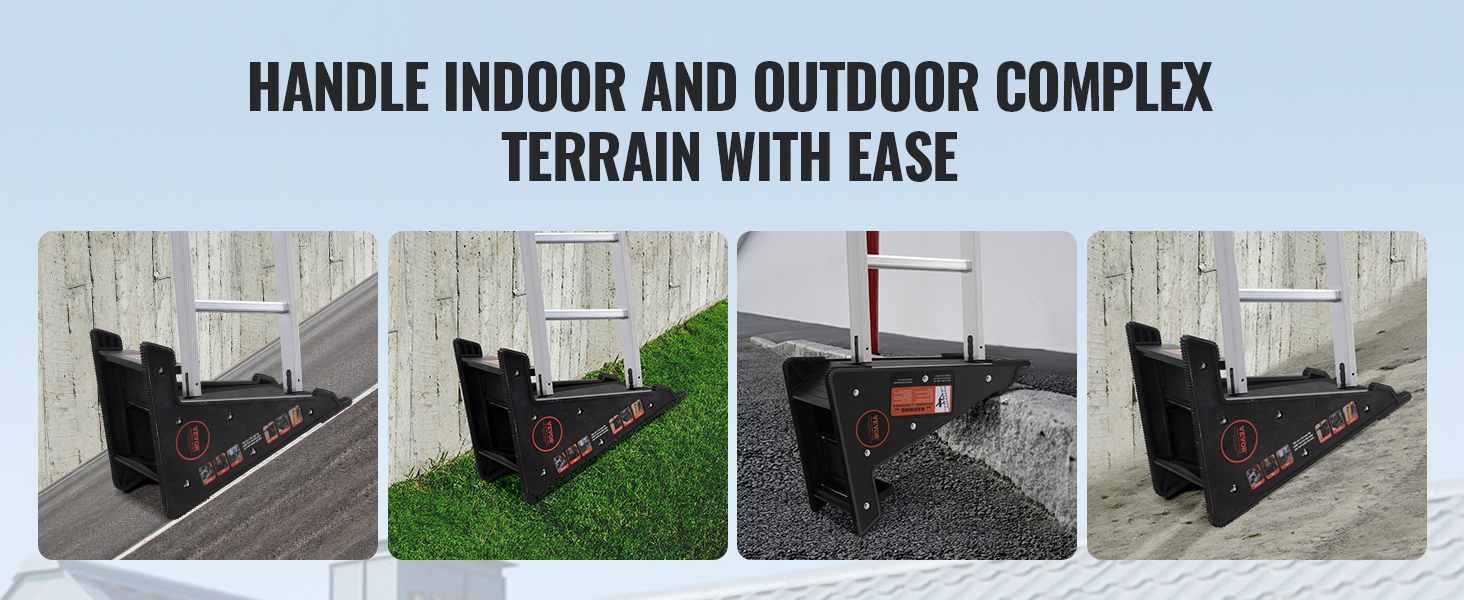 VEVOR Ladder Levler 380lbs Load PP Leveling Tool with Storage for ...