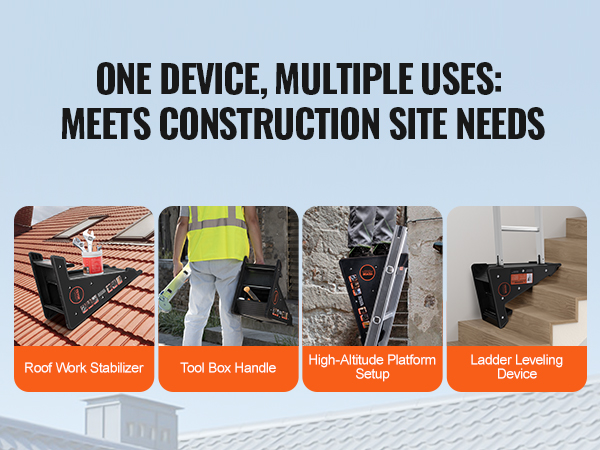 VEVOR Ladder Levler 380lbs Load PP Leveling Tool with Storage for ...